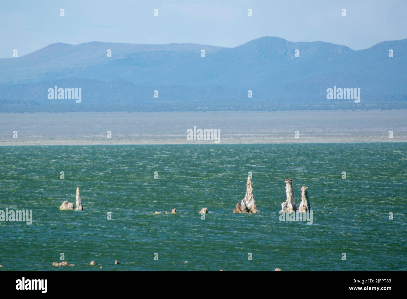 Mono Lake, a symbol of Mono County, CA, can sometimes turn green if it ...