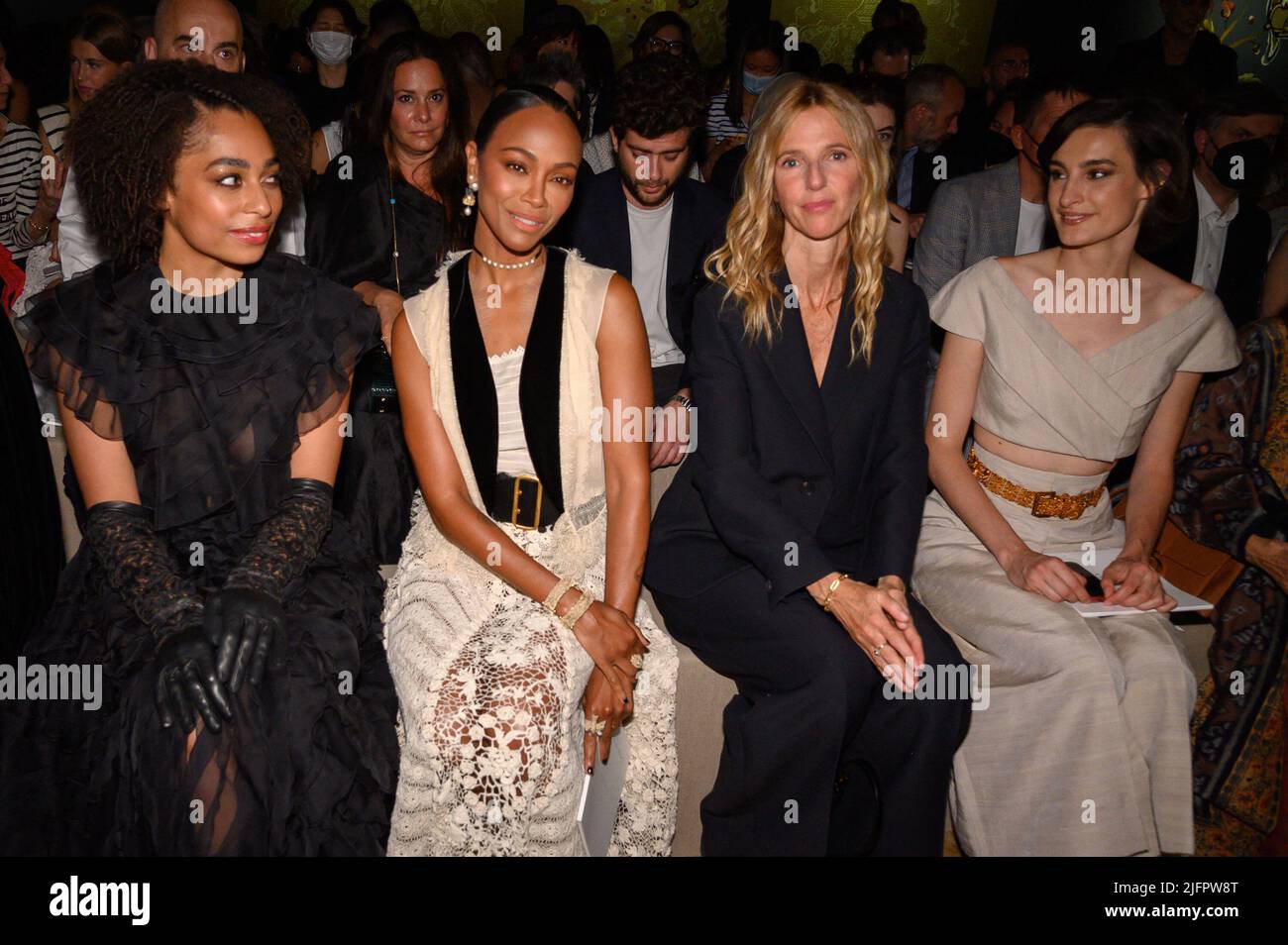 Paris, France. July 04, 2022, Celeste Epiphany Waite, Zoe Saldana ...