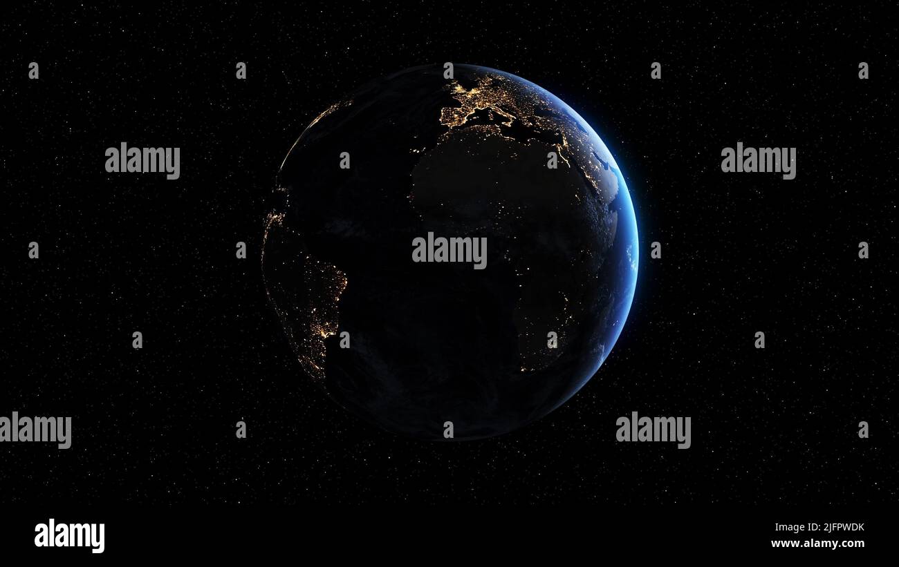 Earth from space globe and sun européan hi-res stock photography and ...