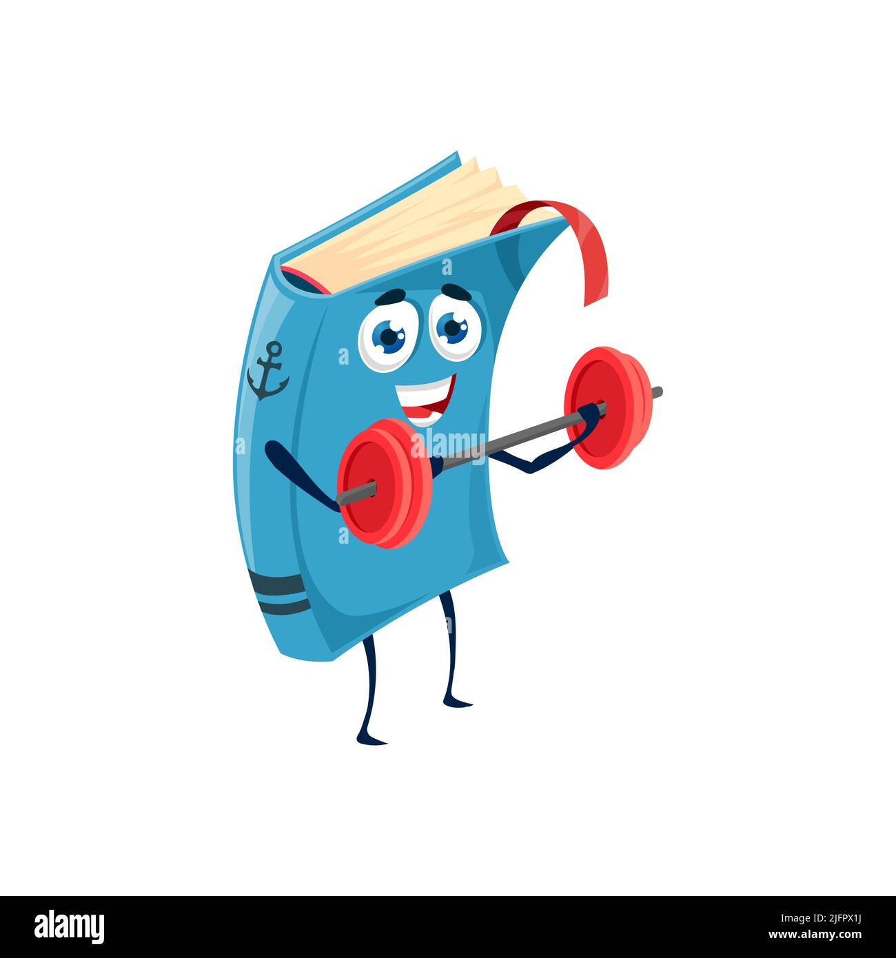 Funny cartoon book in hardcover isolated bestseller emoticon textbook ...