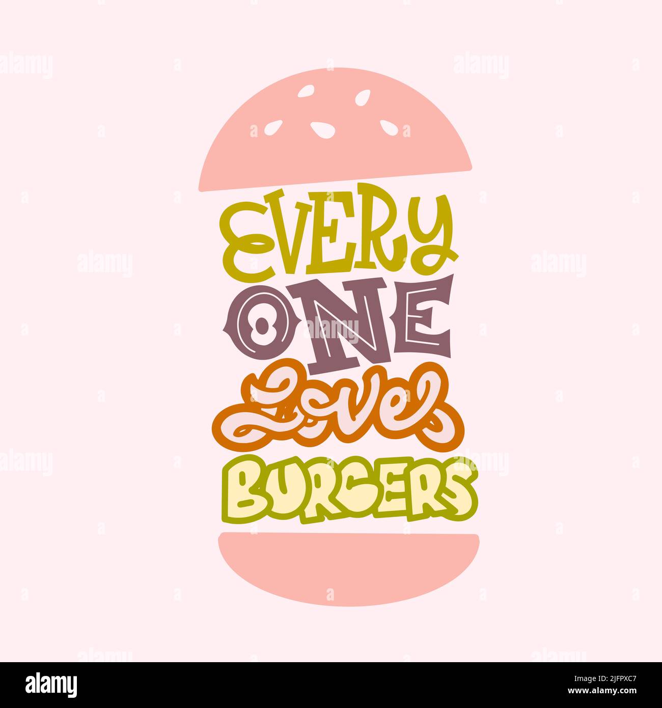 Poster idea -everyone loves a burger- lettering style for print and ...