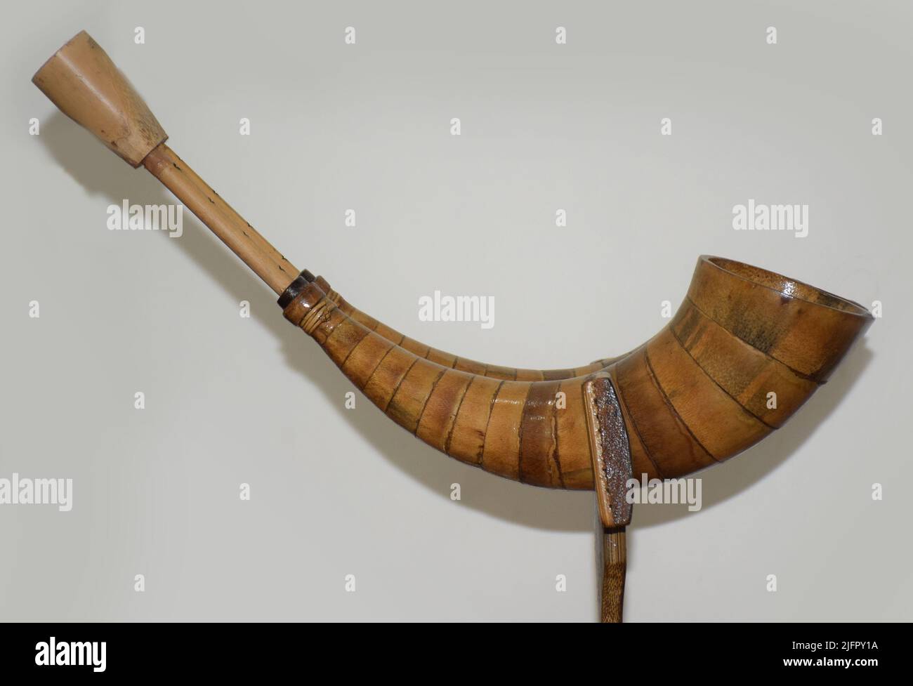 Traditional tribal wooden blowing horn Stock Photo - Alamy
