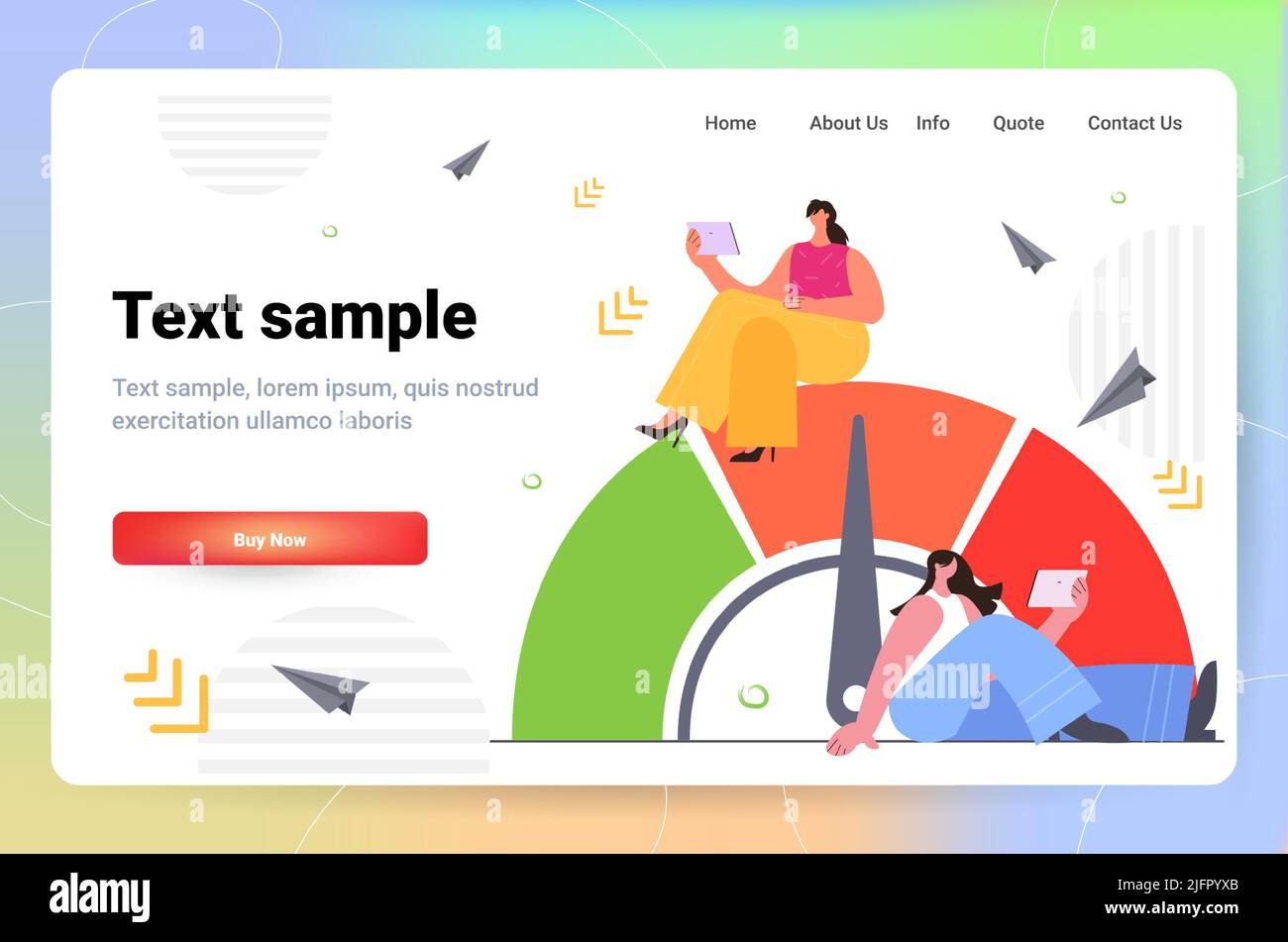 businesswomen using digital gadgets stress scale emotional overload ...