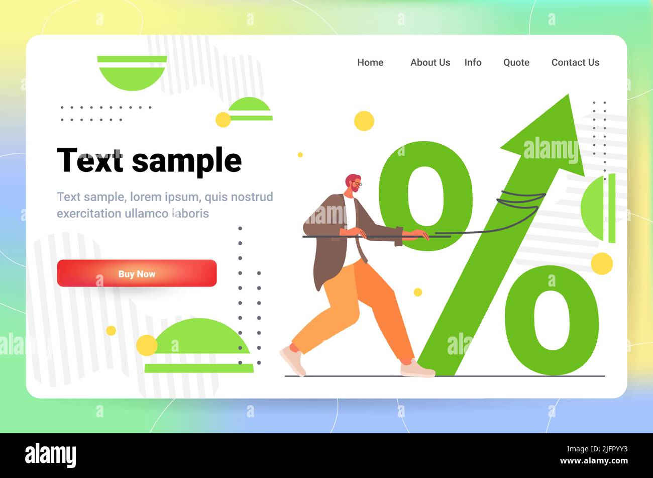 businessman pulling percent arrow increasing interest rate in market ...