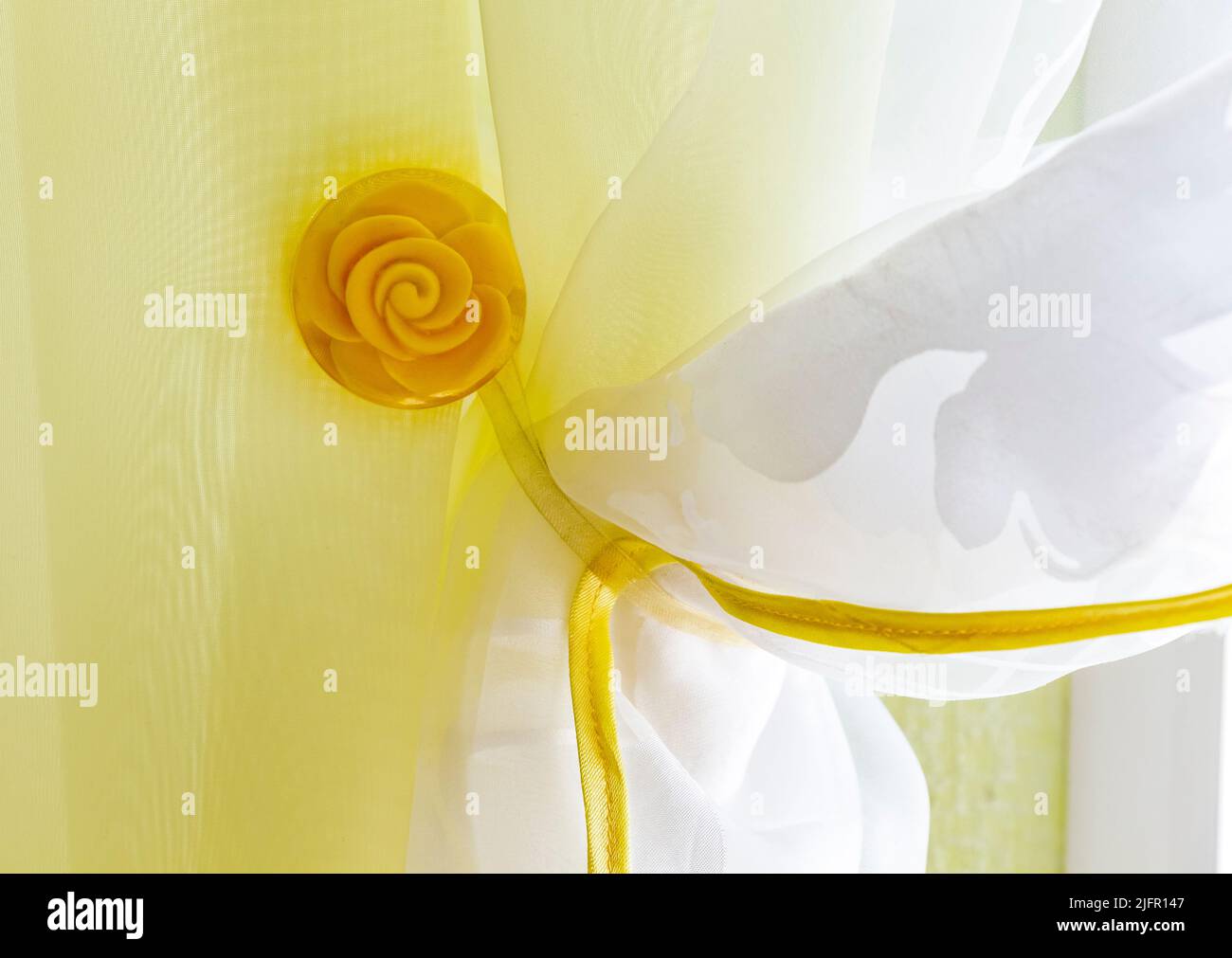 Kitchen transparent curtain close-up as an abstraction Stock Photo - Alamy