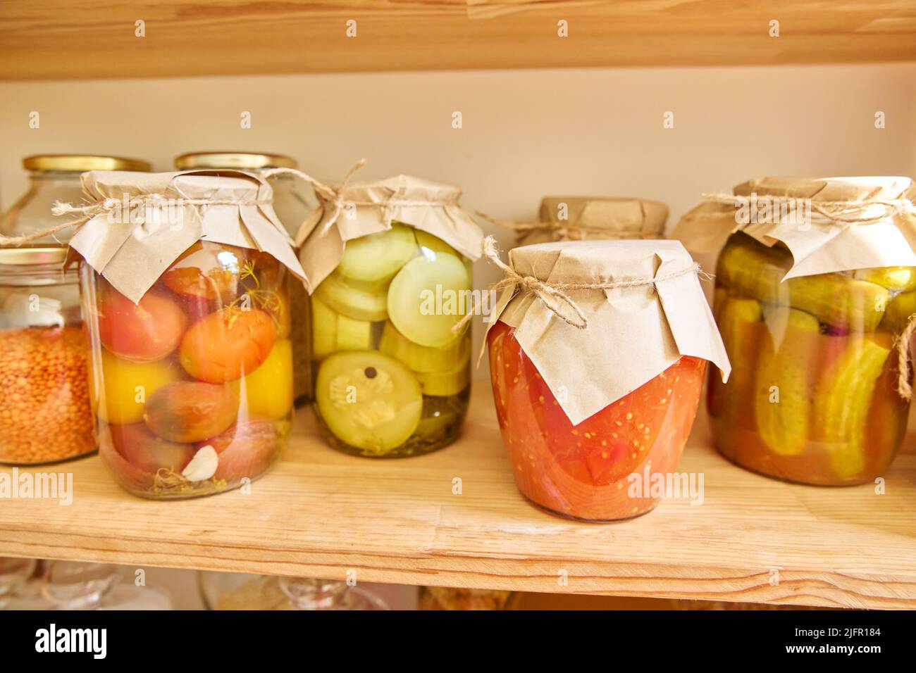 Storage of food in the kitchen in pantry Stock Photo - Alamy