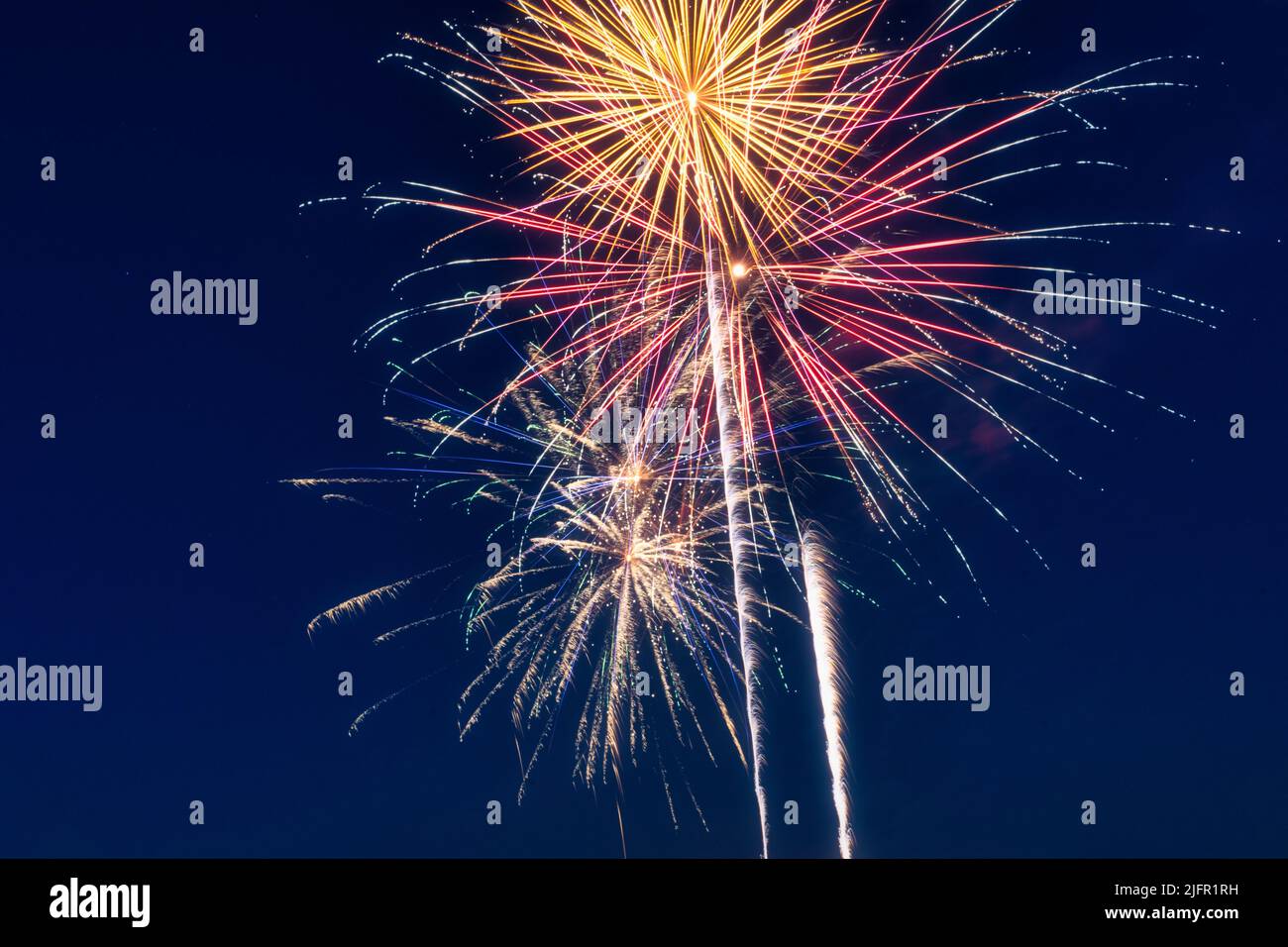 The colorful fireworks at the night sky perfect for background Stock ...