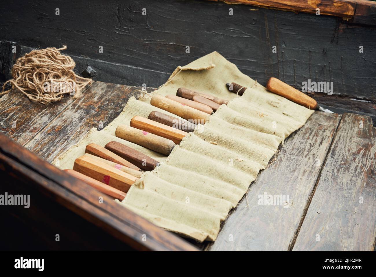 Medieval tools for the construction of sailboats and ship building ...