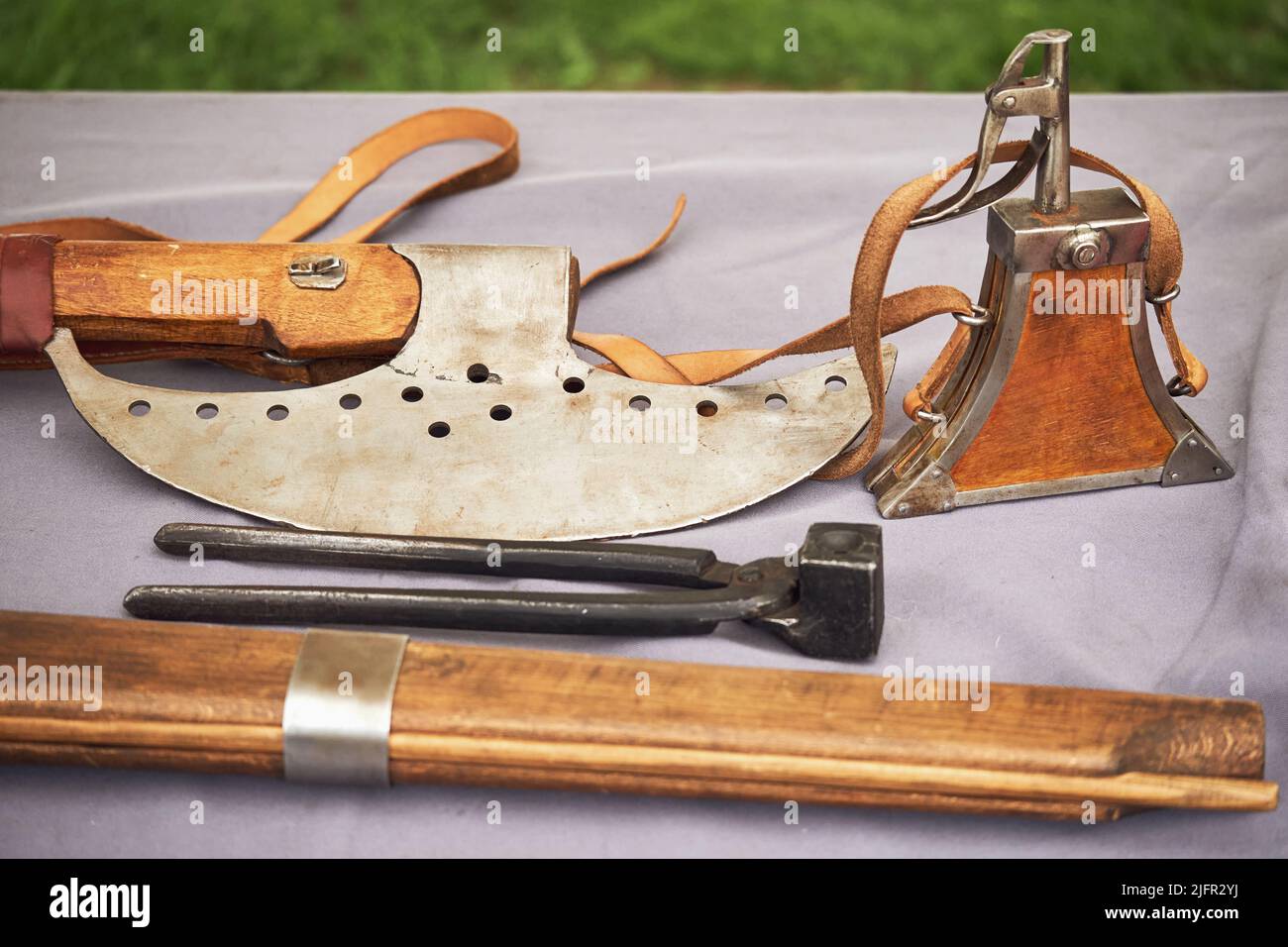 Military items for vintage guns and retro muskets - old bullets and ...