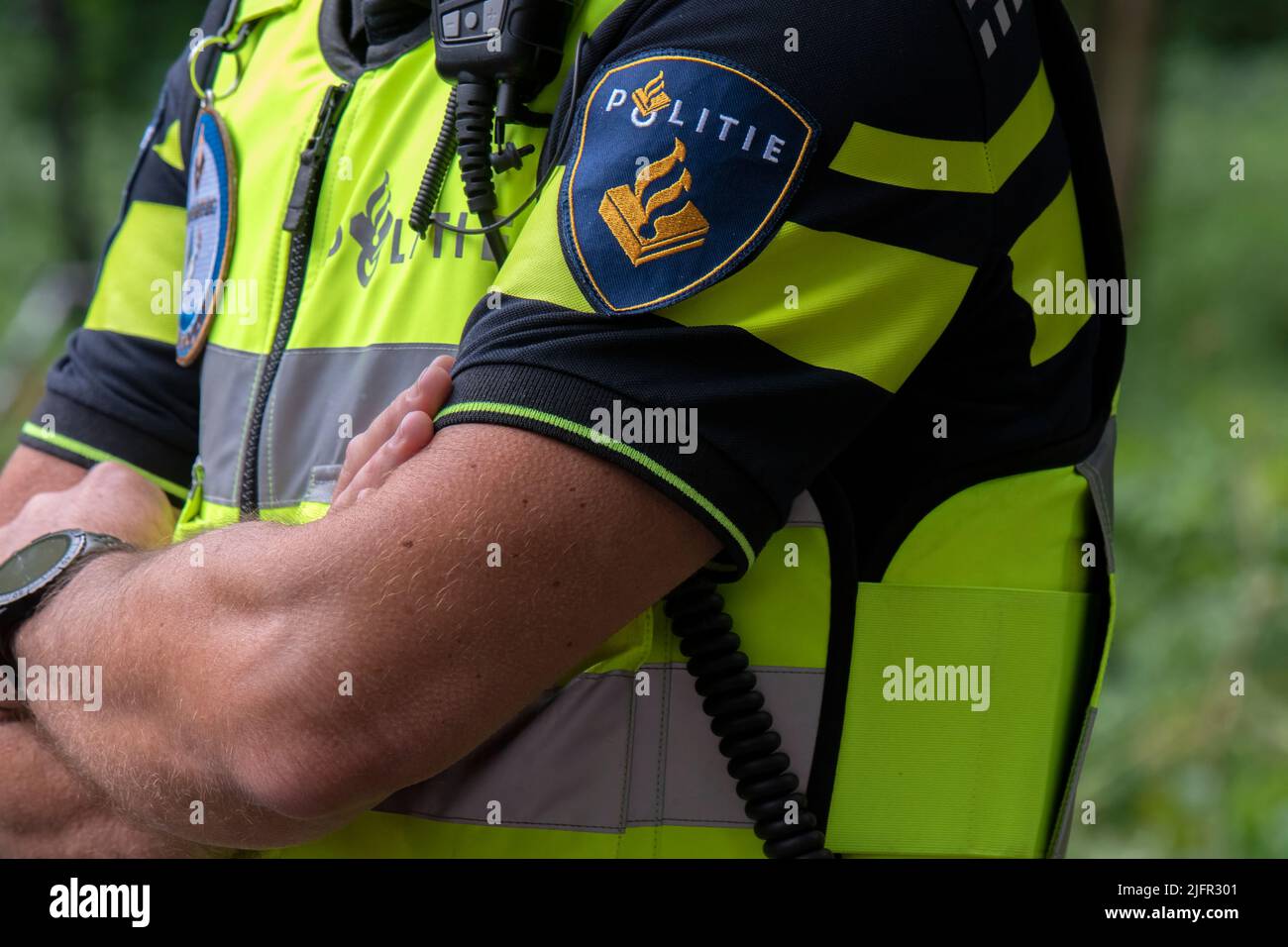 Police Logo On A Arm At Amsterdam The Netherlands 1-7-2022 Stock Photo ...