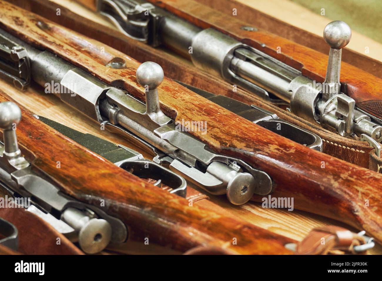 Old guns from the First World War. Vintage firearms of the early ...