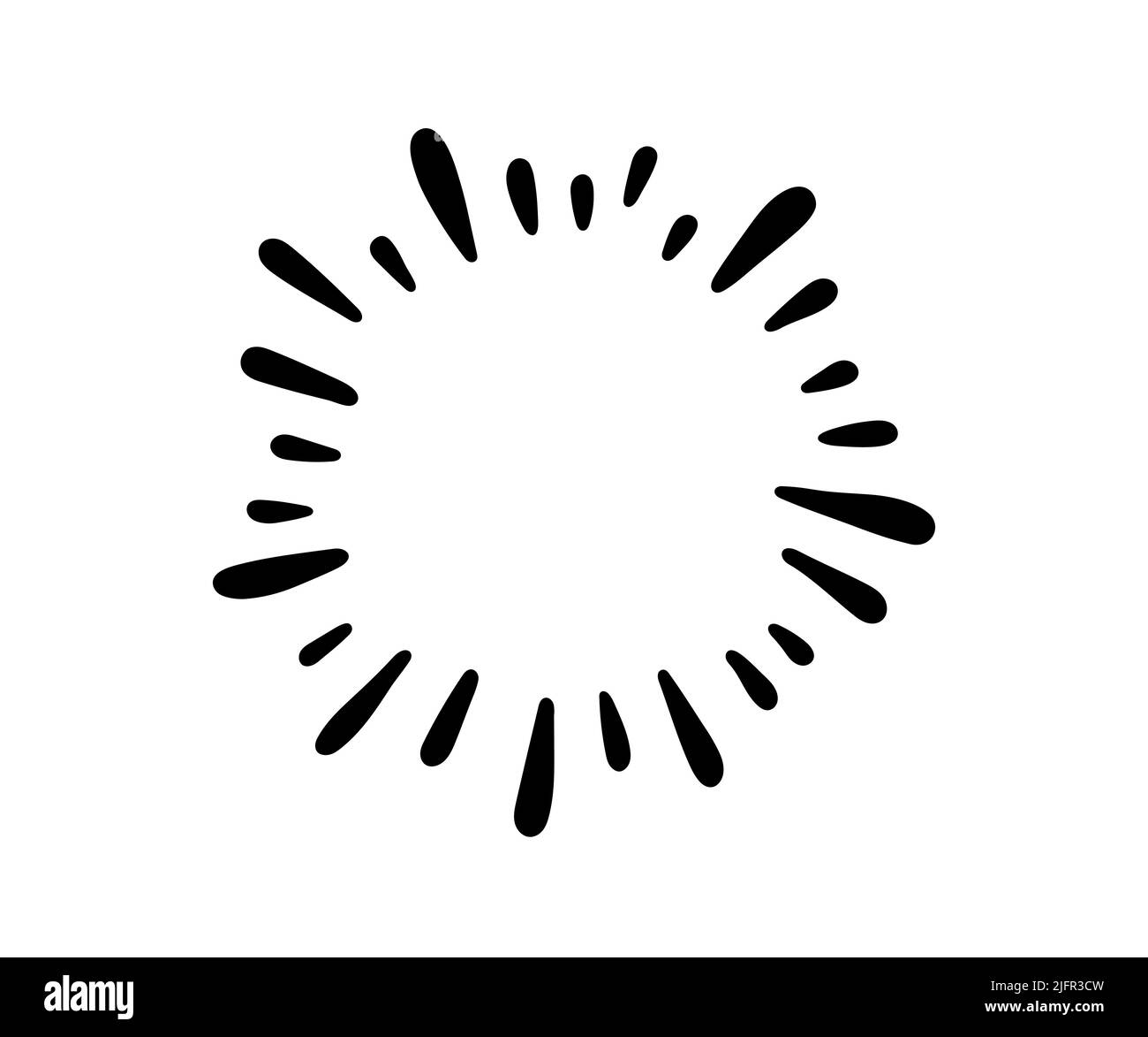 Hand drawn firework. Star burst. Sunburst doodle icon. Hand drawn ...