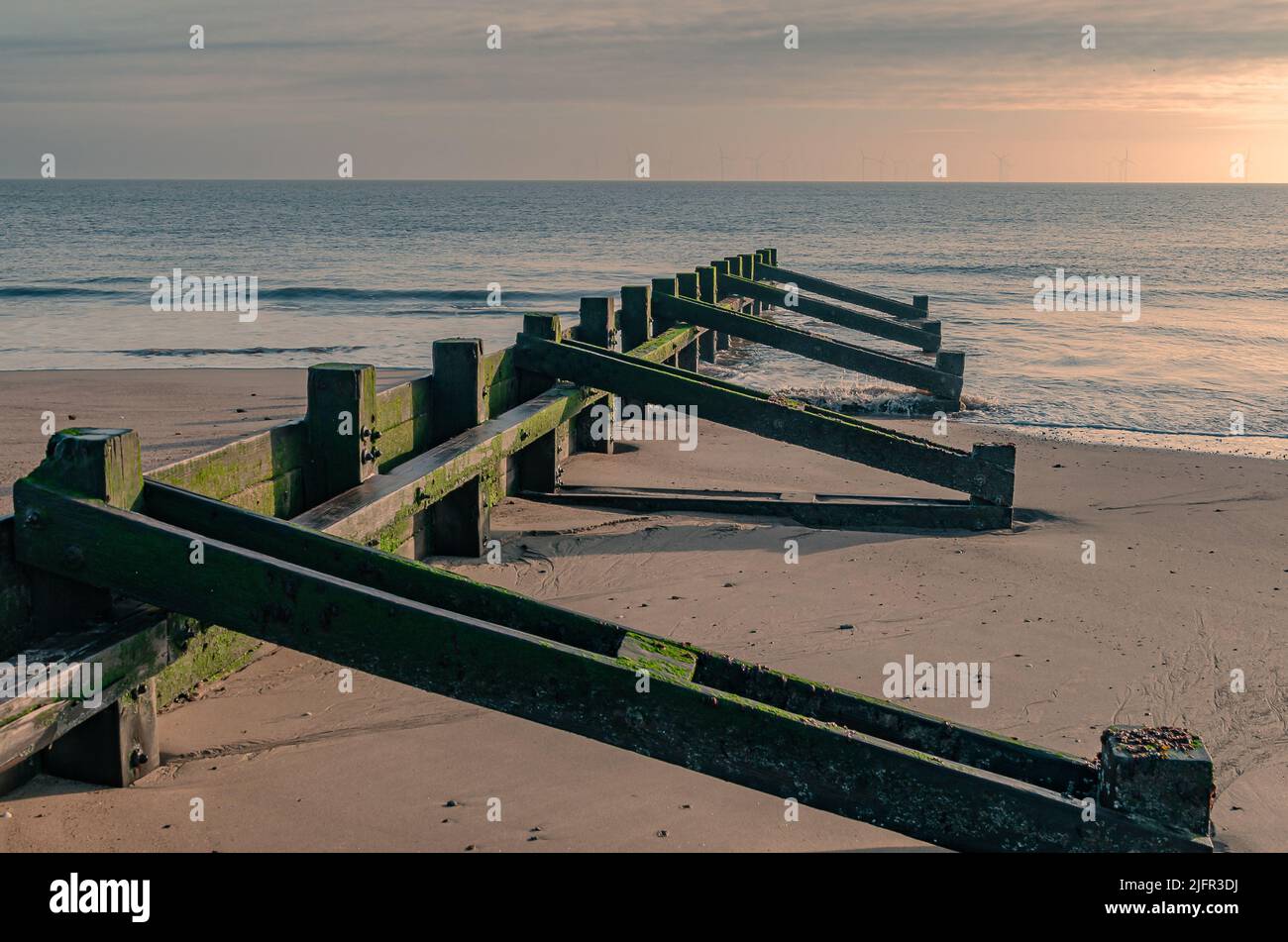 breakwater on e beach Stock Photo - Alamy