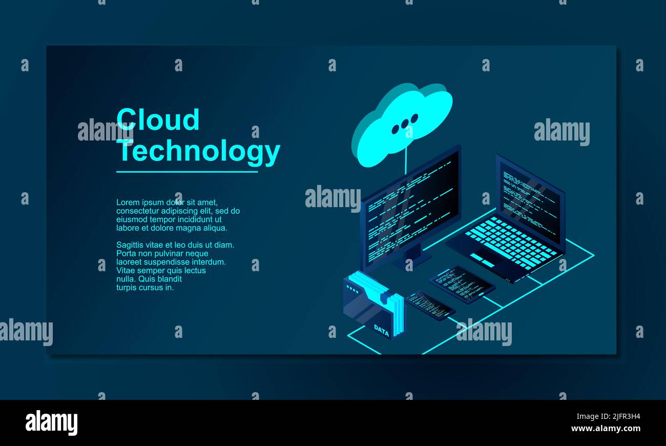 Cloud storage 3d isometric technology concept. Isometric cloud ... Cloud storage 3d isometric technology concept. Isometric cloud ...