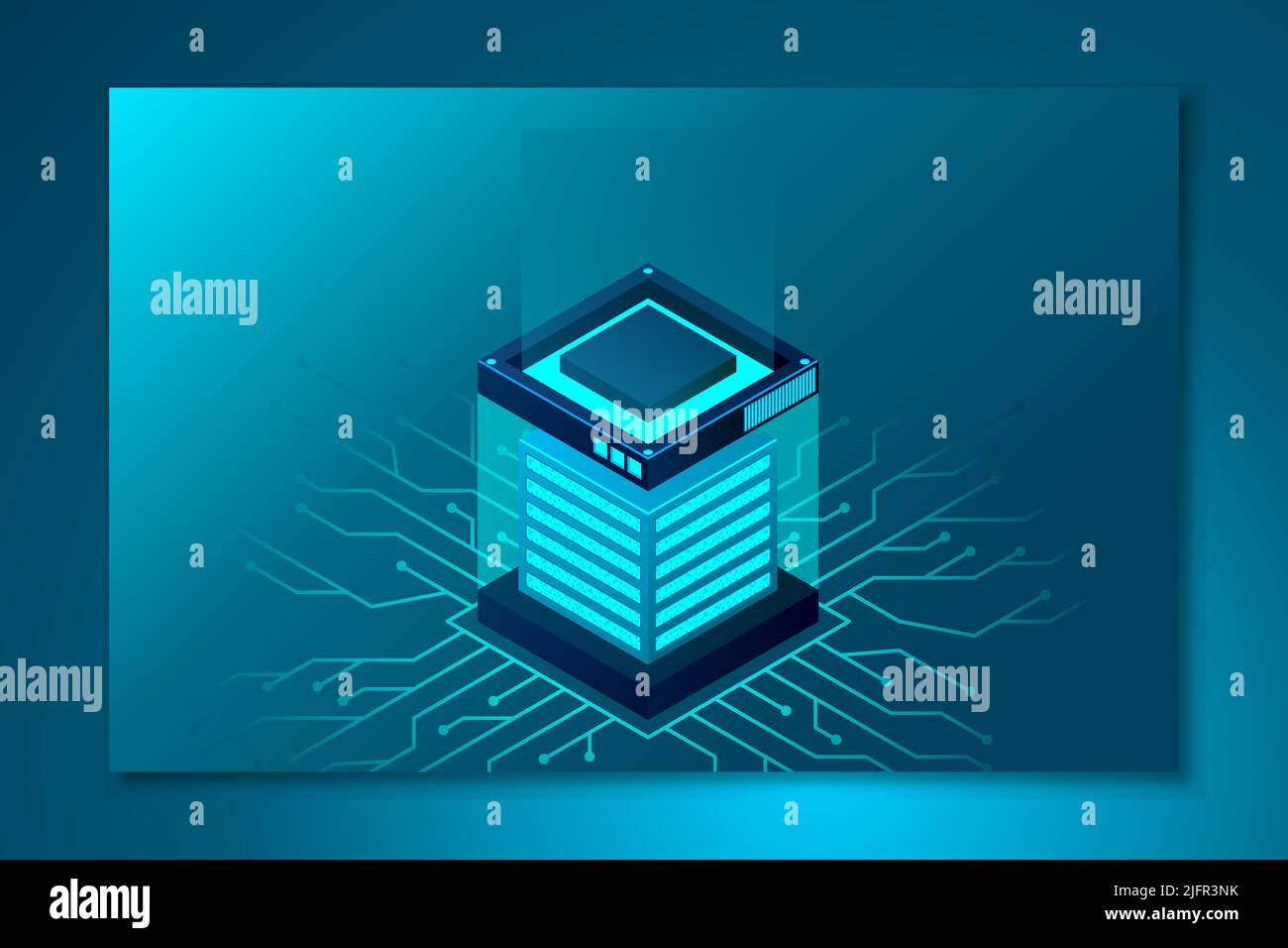 Isometric Data center landing page. Isometric servers vector design ...