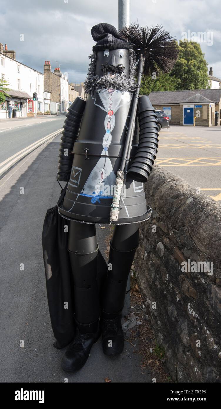 The flowerpot Chimney Sweep man at Settle Flowerpot Festival 2022. See ...