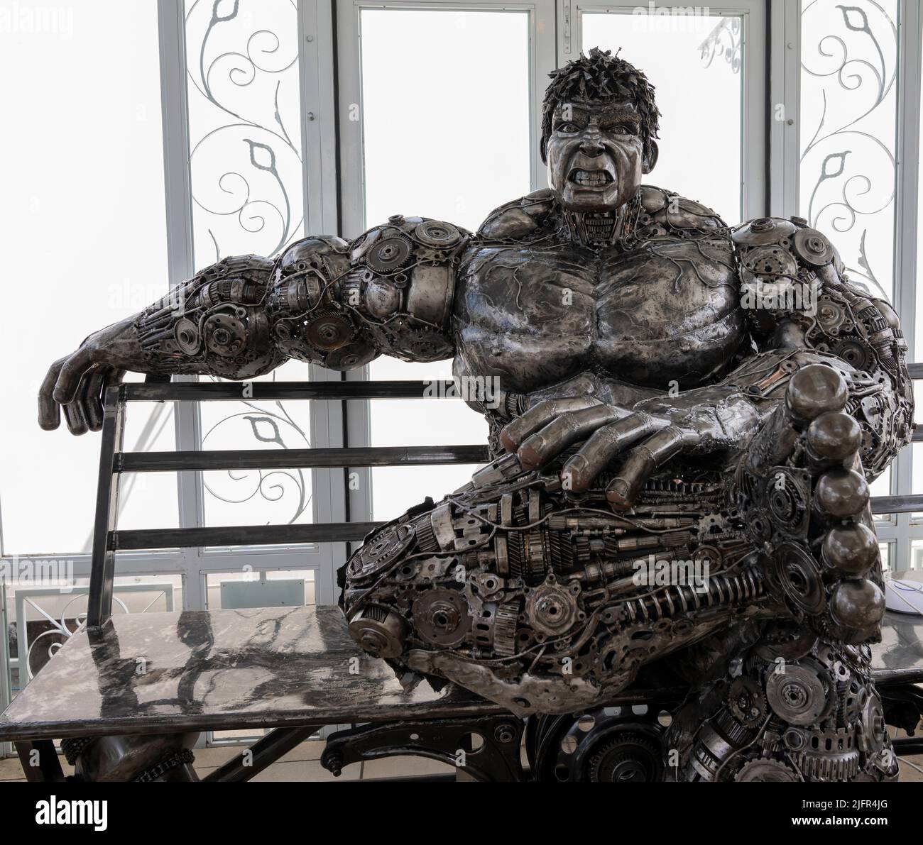 The British Ironwork Centre, The Hulk, Exhibit/Sculpture Stock Photo ...