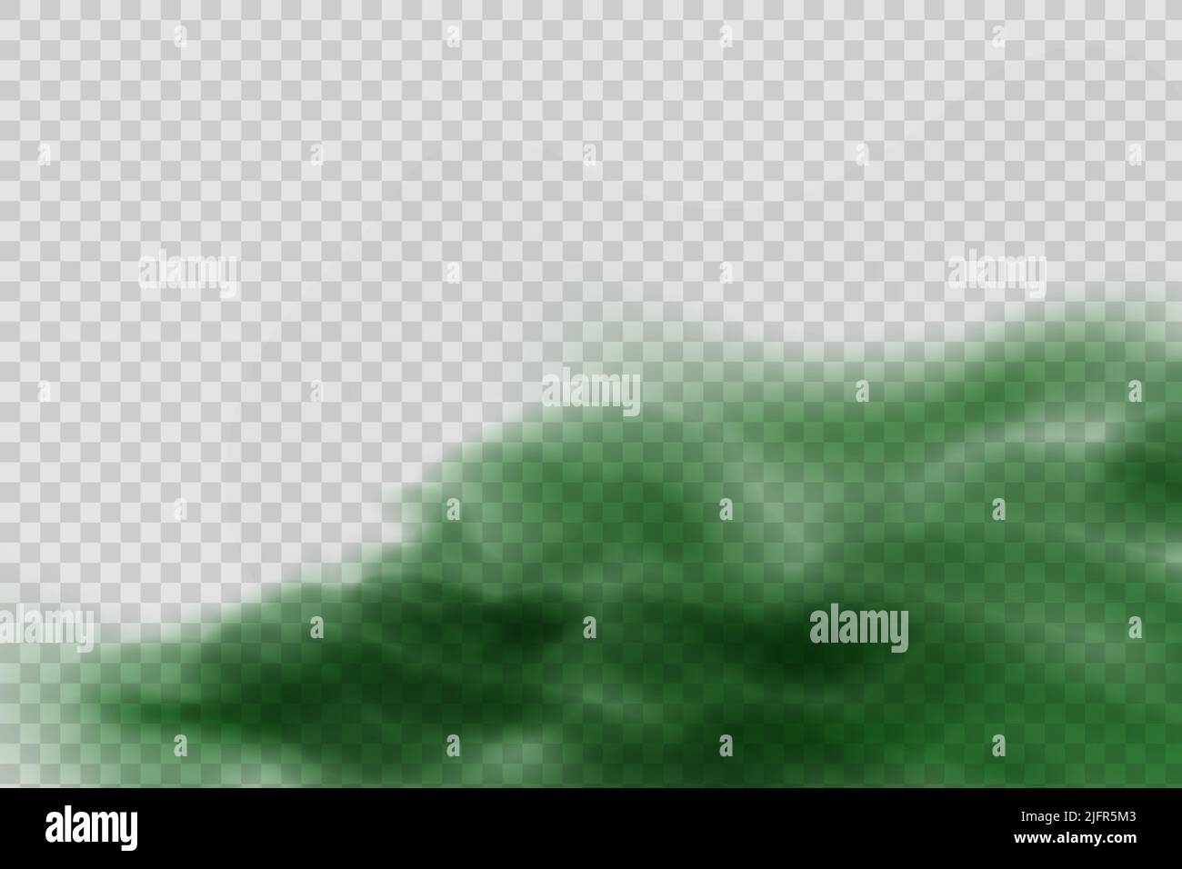 Realistic scary mystical green fog.Night Halloween. Poisonous gas, dust ...
