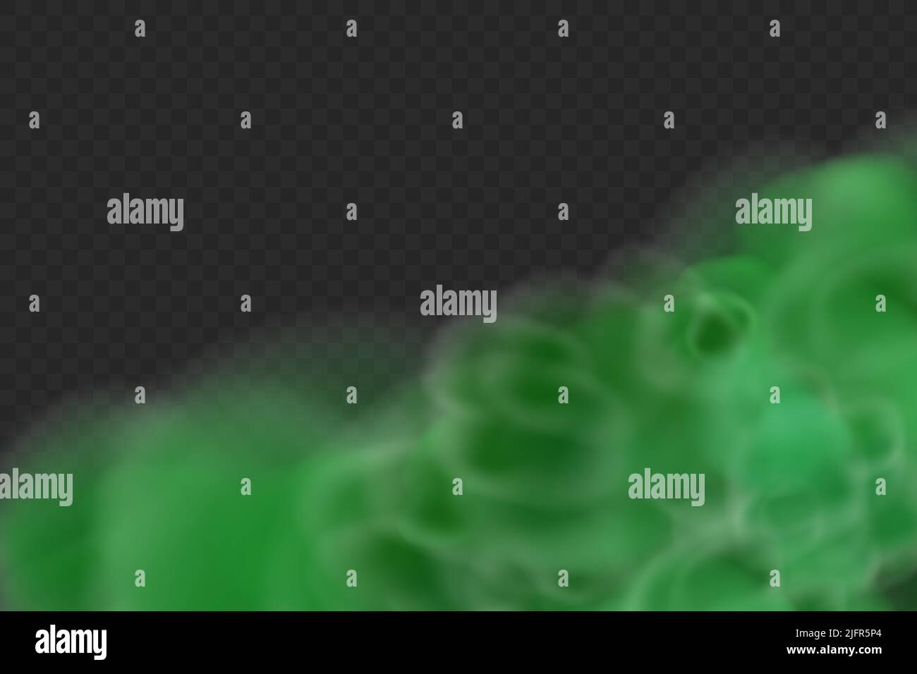 Realistic scary mystical green fog.Night Halloween. Poisonous gas, dust ...
