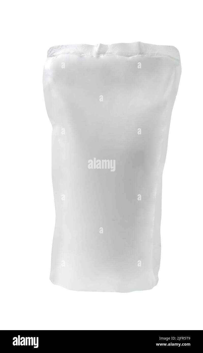 White plastic packaging isolated over white background Stock Photo - Alamy