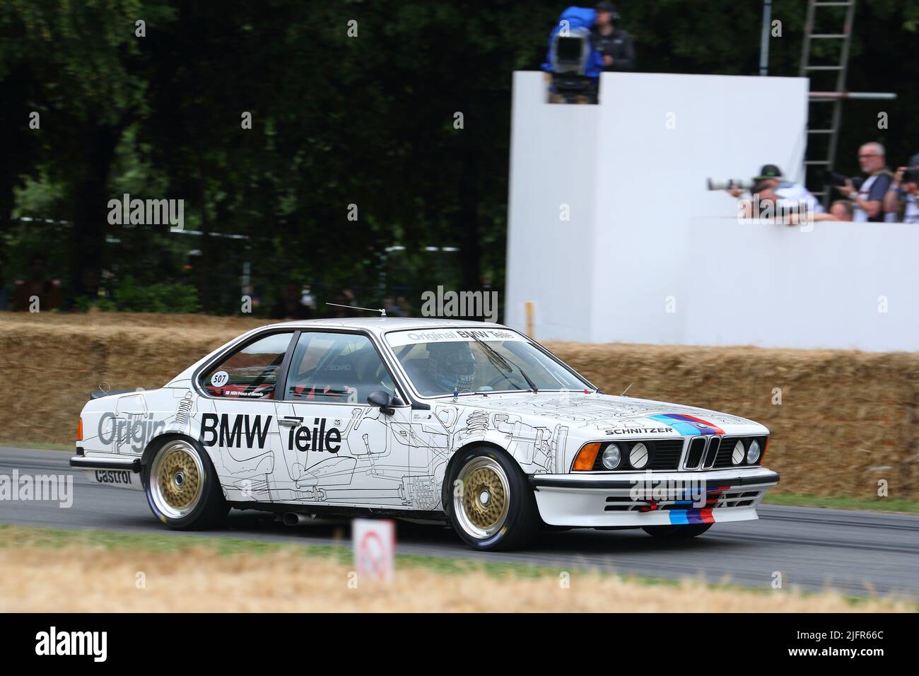 Schnitzer BMW 635 racing car at the Festival of Speed 2022 at Goodwood ...