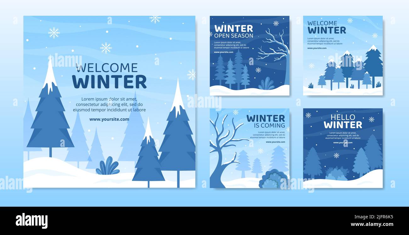 Cold winter social media Stock Vector Images - Alamy