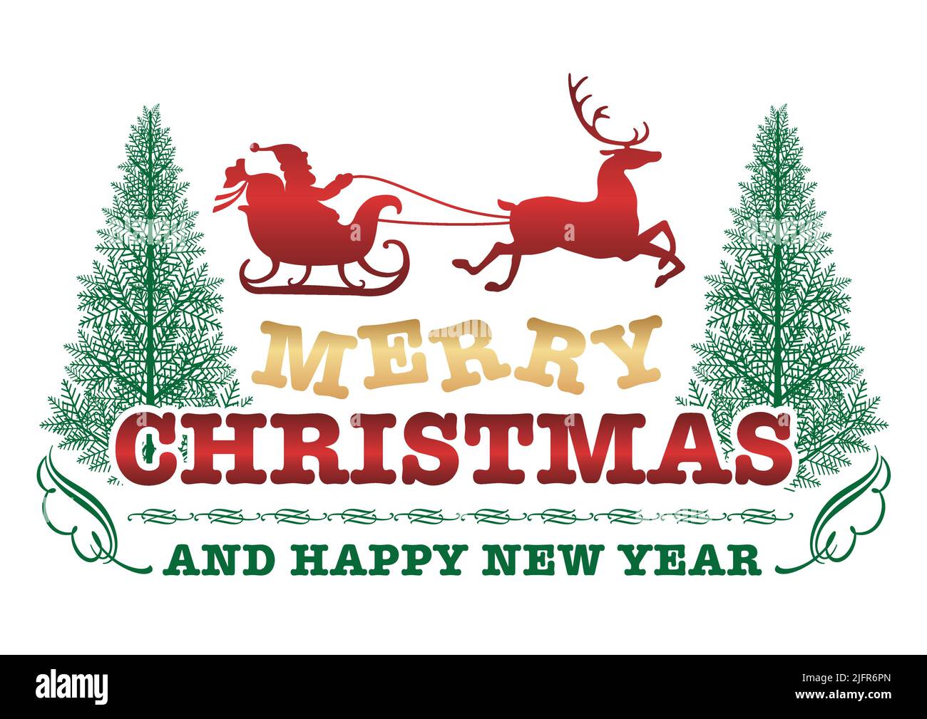 Christmas Symbol, Emblem, Or Label Isolated On A White Background ...