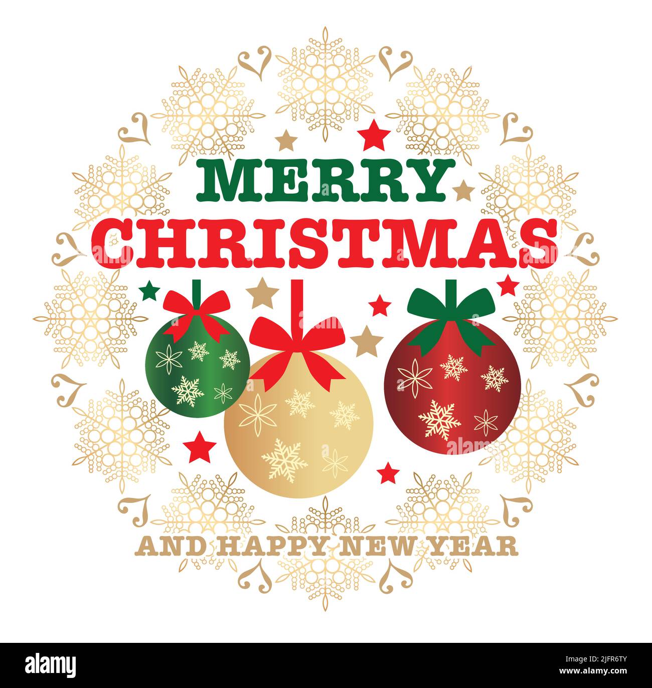 Christmas Symbol, Emblem, Or Label Isolated On A White Background ...