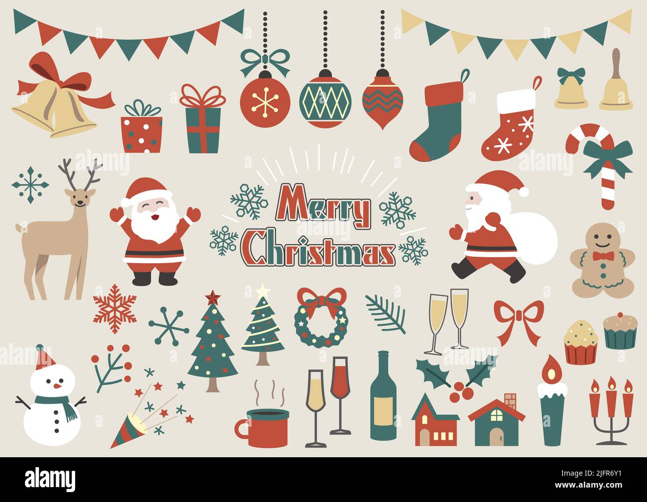 Christmas bell clipart hi-res stock photography and images - Alamy