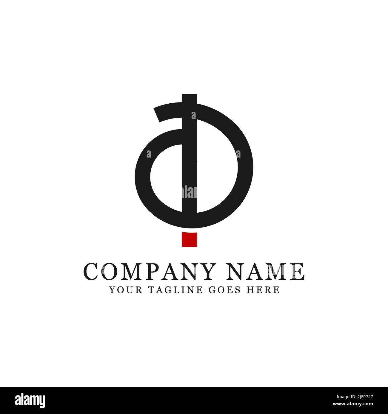 monogram letter PD logo design vector, simple and elegant P and D ...