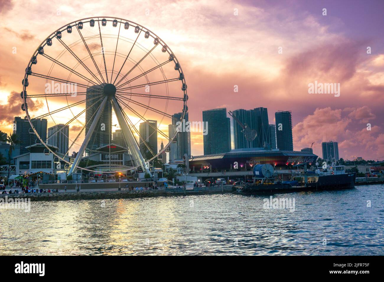 Miami Observation Wheel n Bayside Marketplace Stock Photo - Alamy