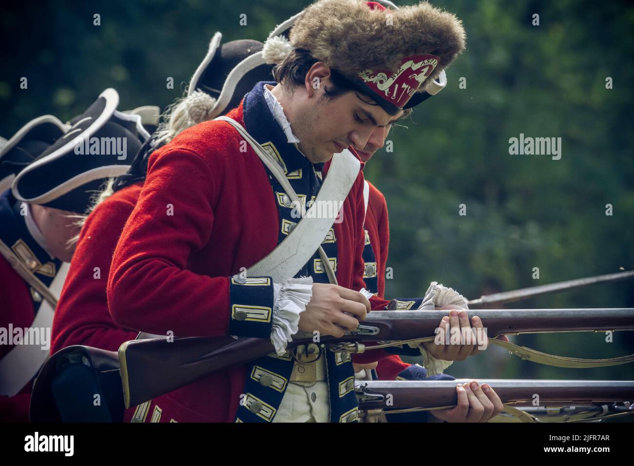 American War of Independence. British Army, Red Coats Stock Photo - Alamy