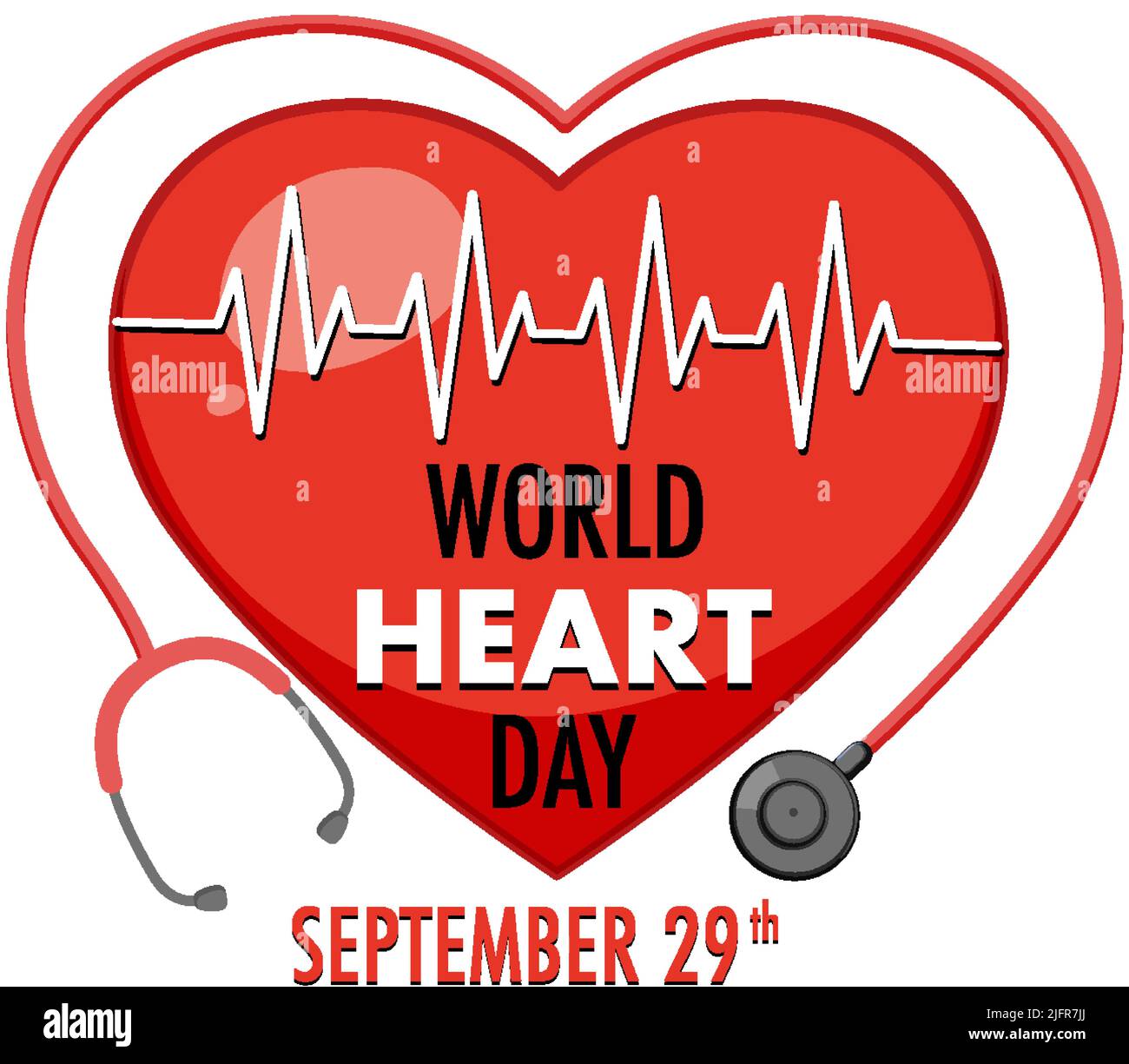 World Heart Day Banner Design illustration Stock Vector Image & Art - Alamy
