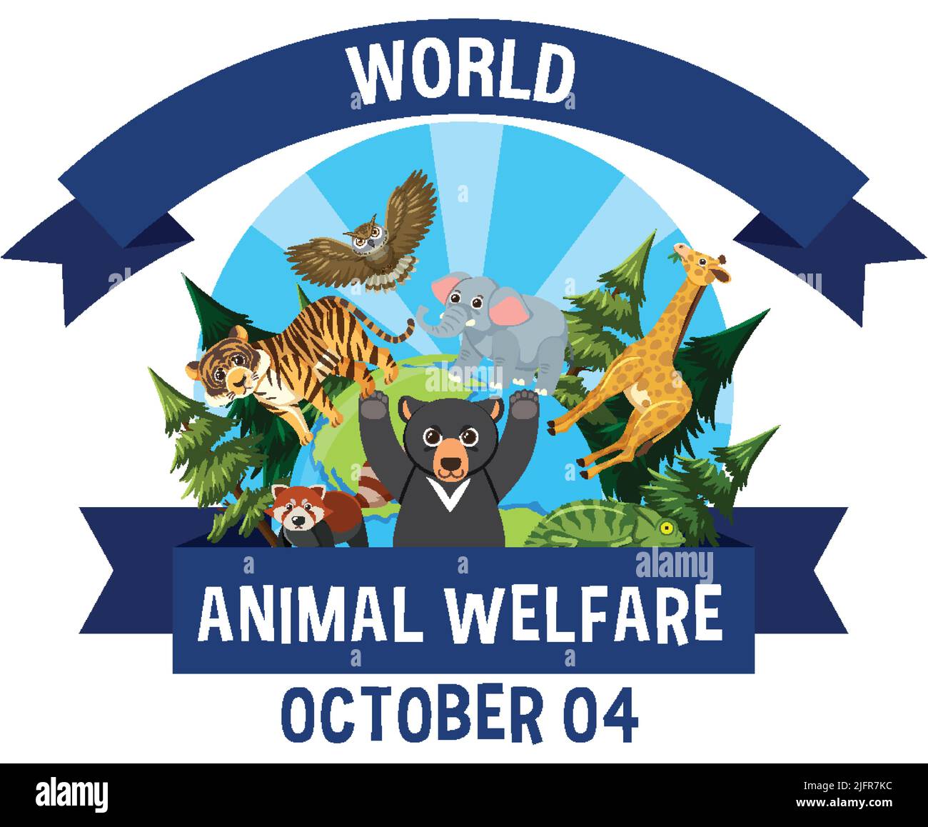World Animal Welfare Day Poster illustration Stock Vector Image & Art ...