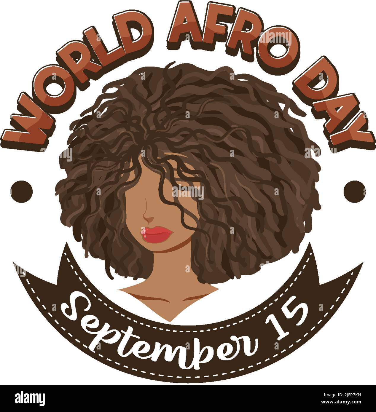 World Afro Day September 15 Banner Design illustration Stock Vector ...
