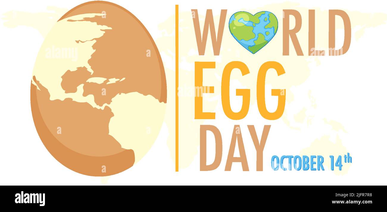 World Egg Day October 14 Banner Design illustration Stock Vector Image ...