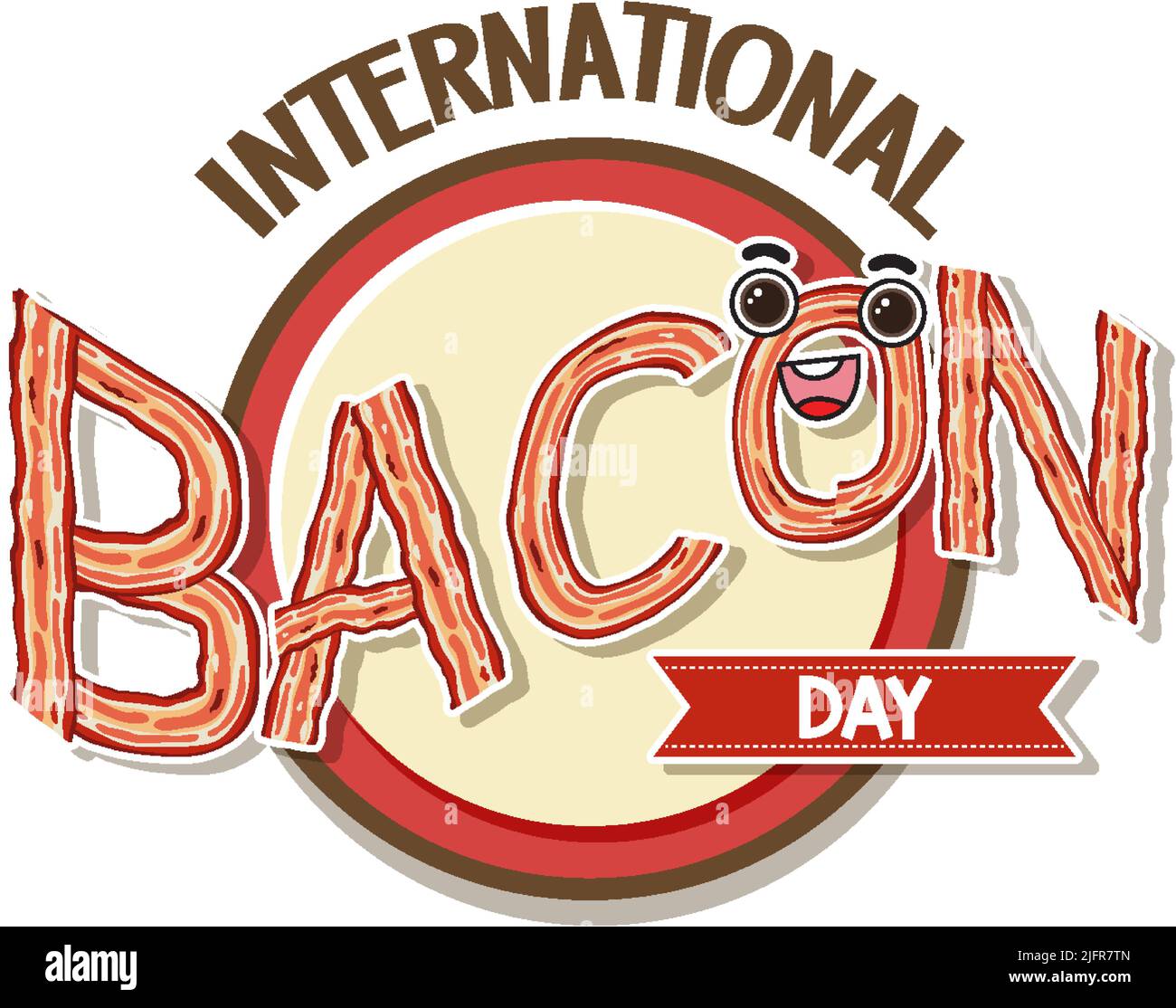 International bacon day poster design illustration Stock Vector Image ...
