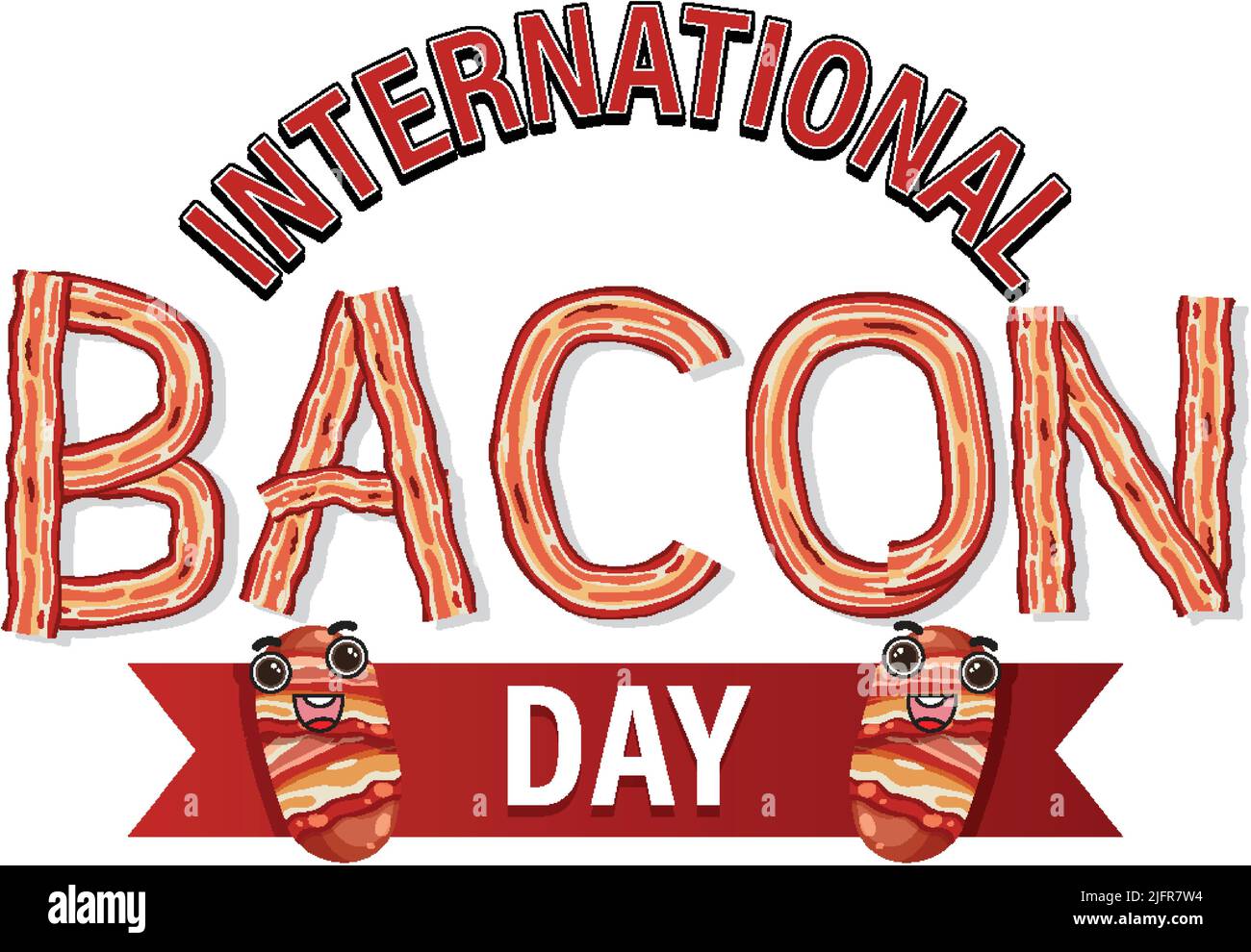 International bacon day poster template illustration Stock Vector Image ...