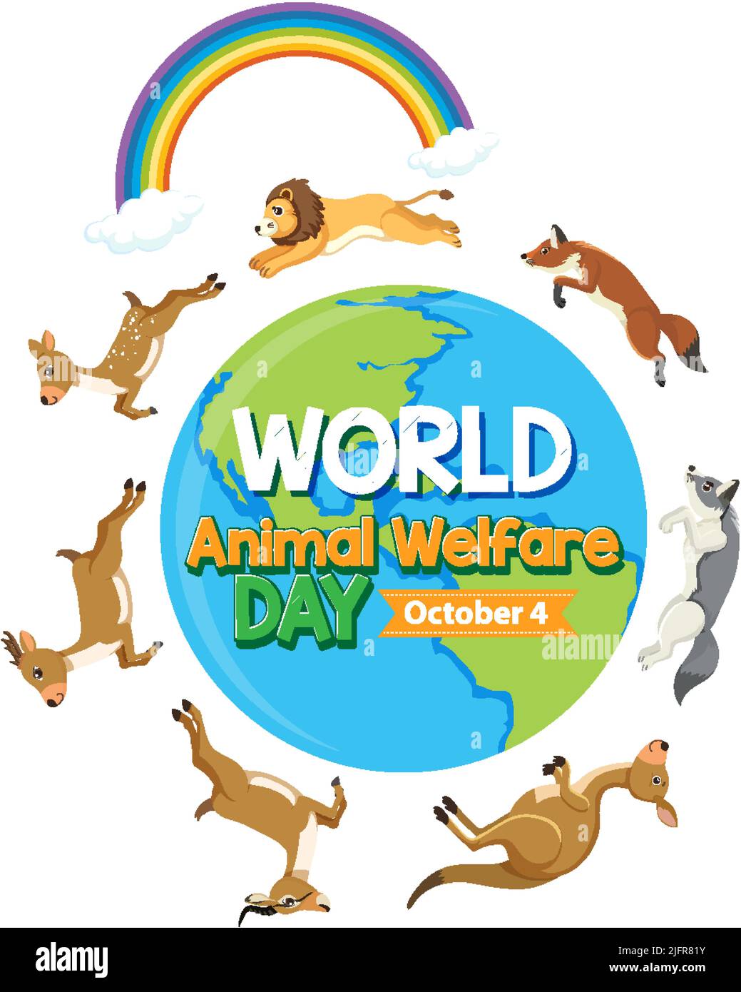 World Animal Welfare Day October 4 illustration Stock Vector Image ...