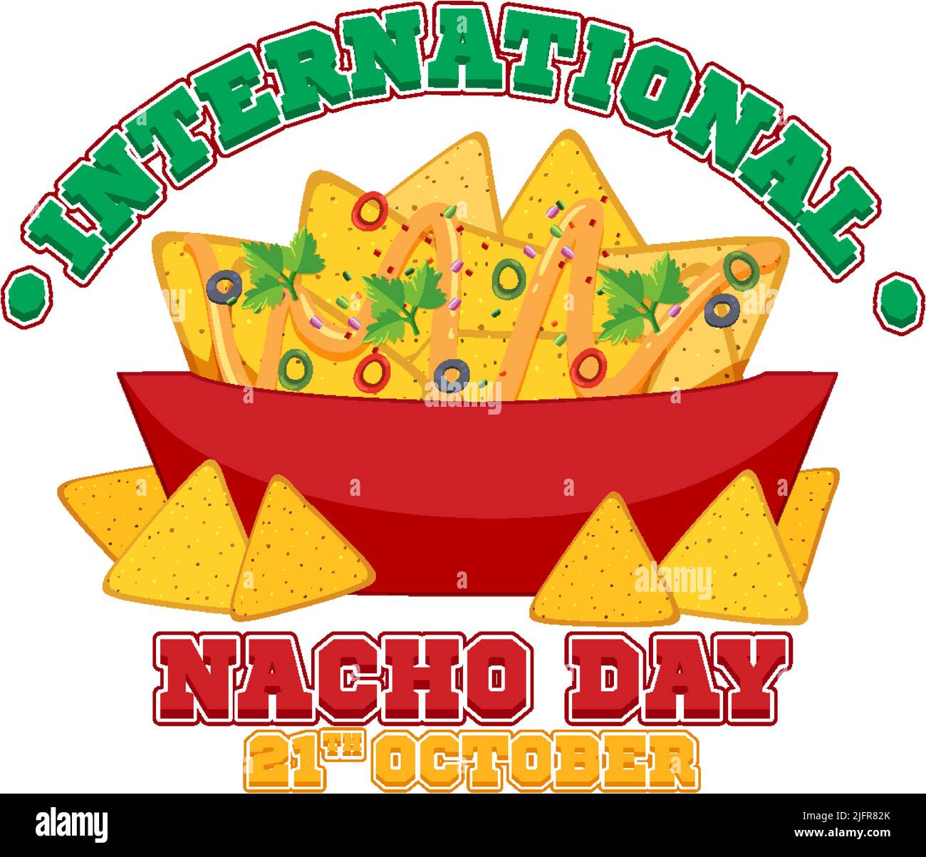 International Nacho Day Poster Design illustration Stock Vector Image ...