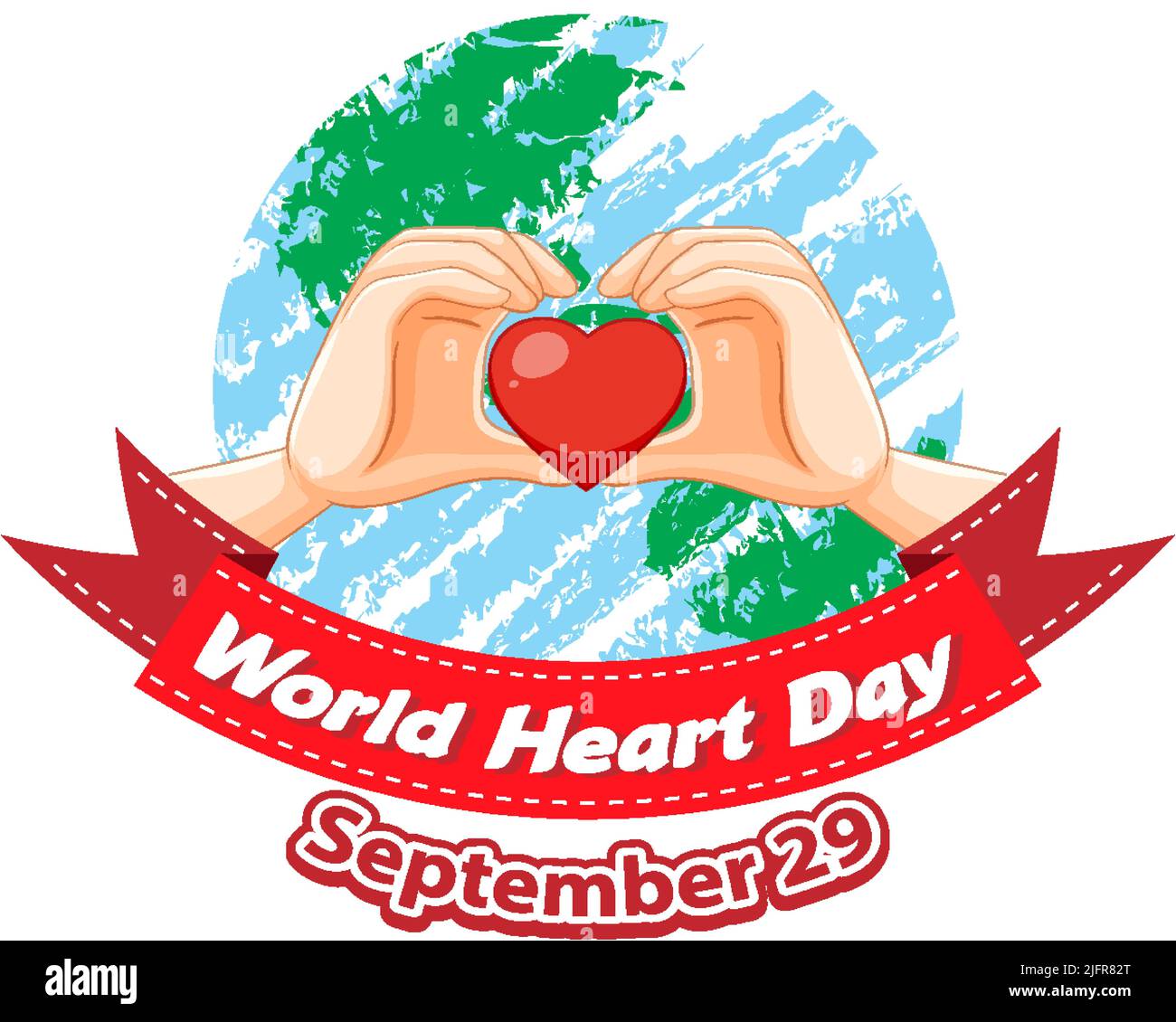 World Heart Day Banner Design illustration Stock Vector Image & Art - Alamy
