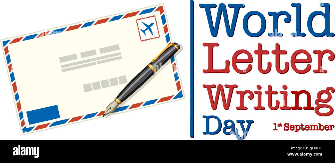 World Letter Writing Day Banner Design illustration Stock Vector Image ...