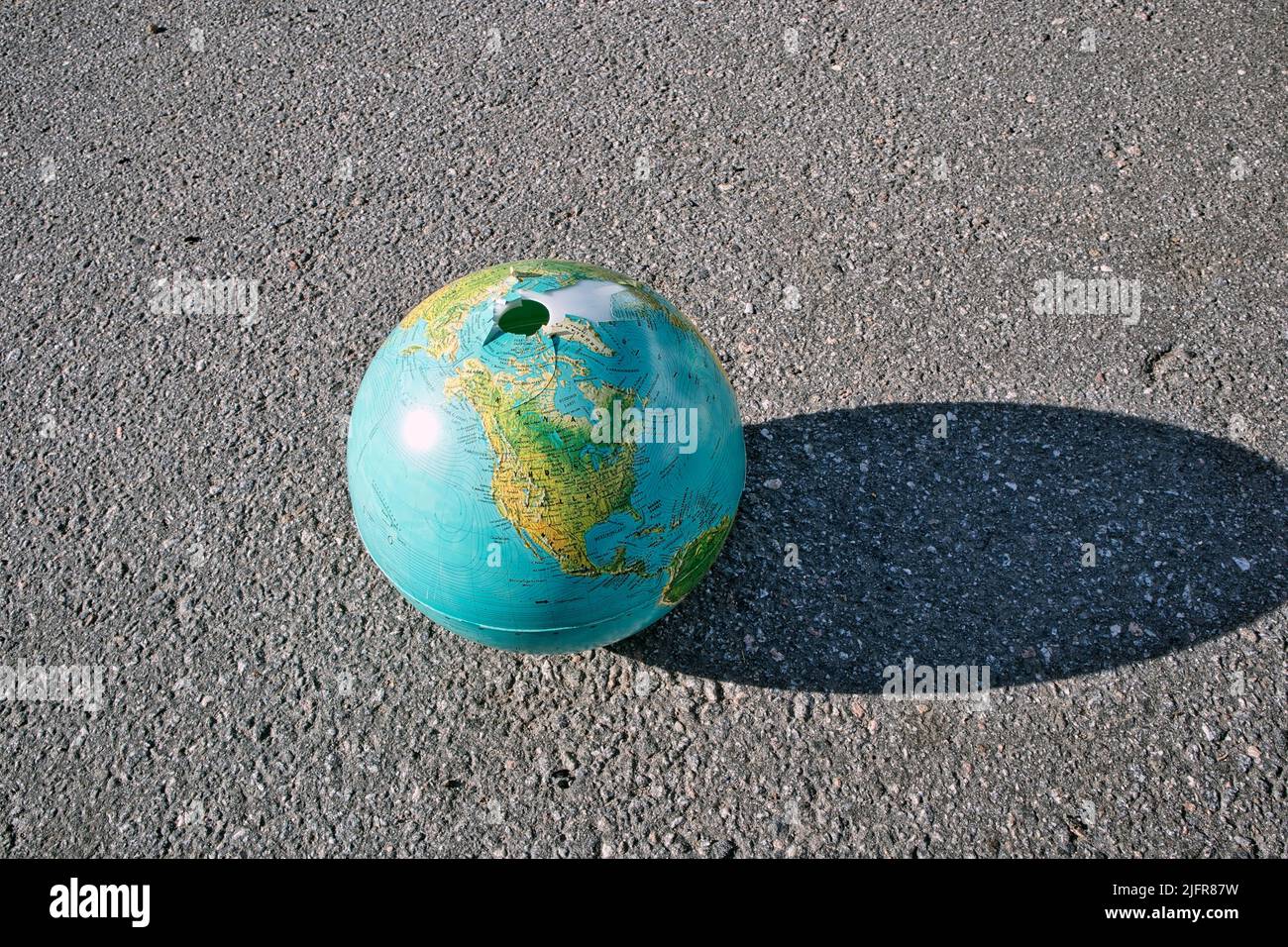 damaged old world globe map Stock Photo - Alamy