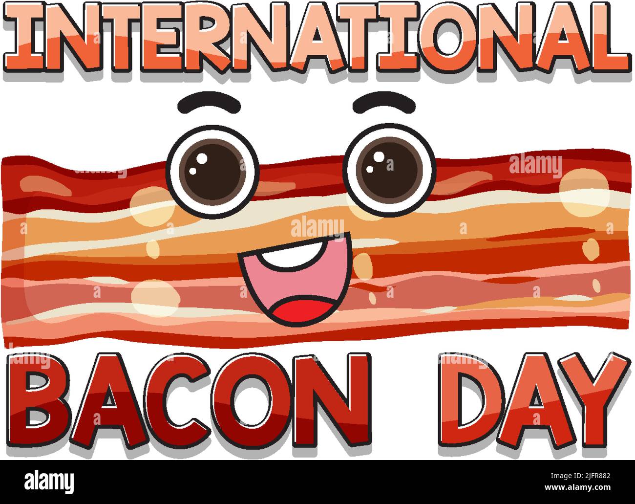 International bacon day poster design illustration Stock Vector Image ...