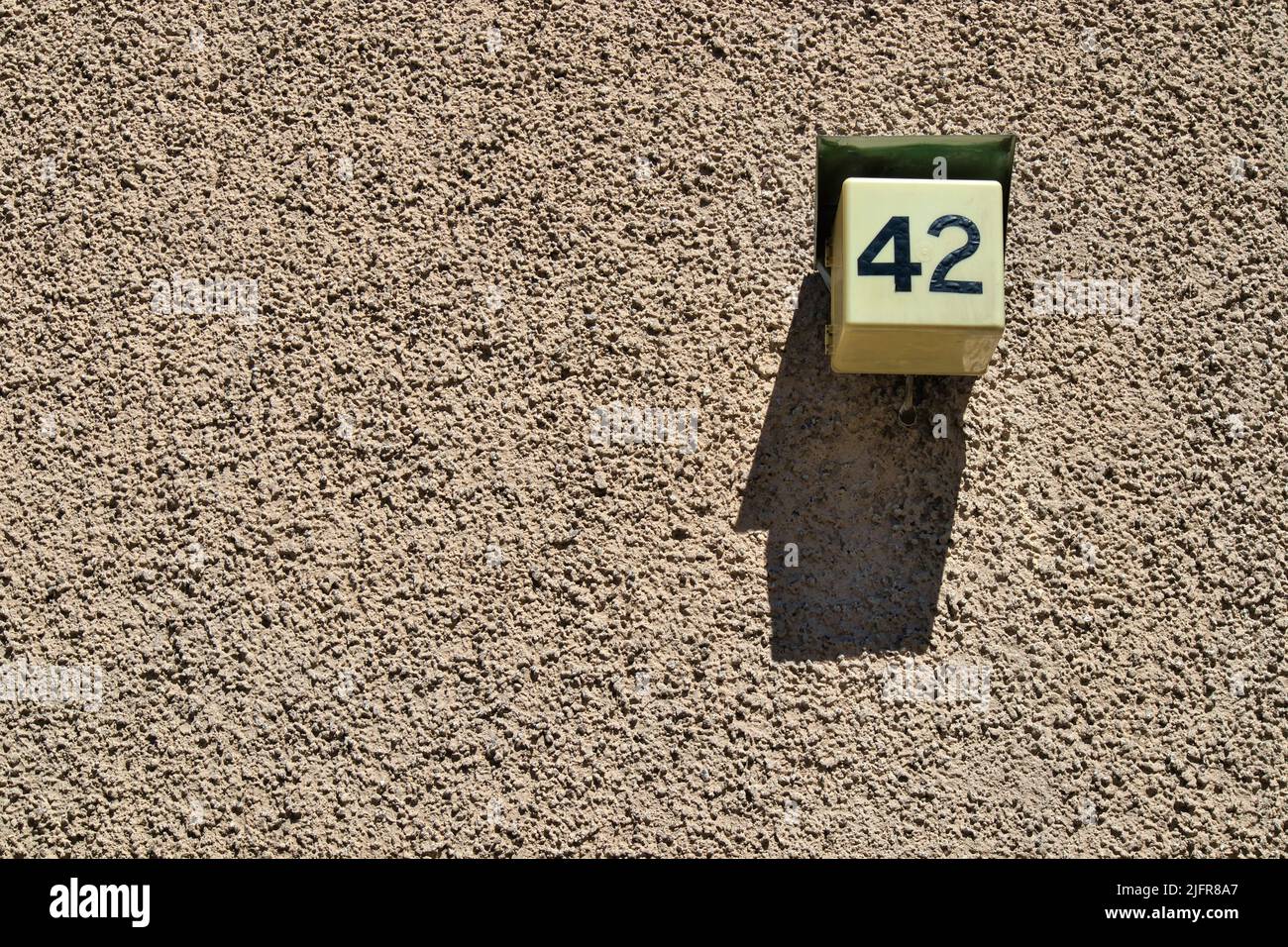 Number 42 on a wall Stock Photo - Alamy