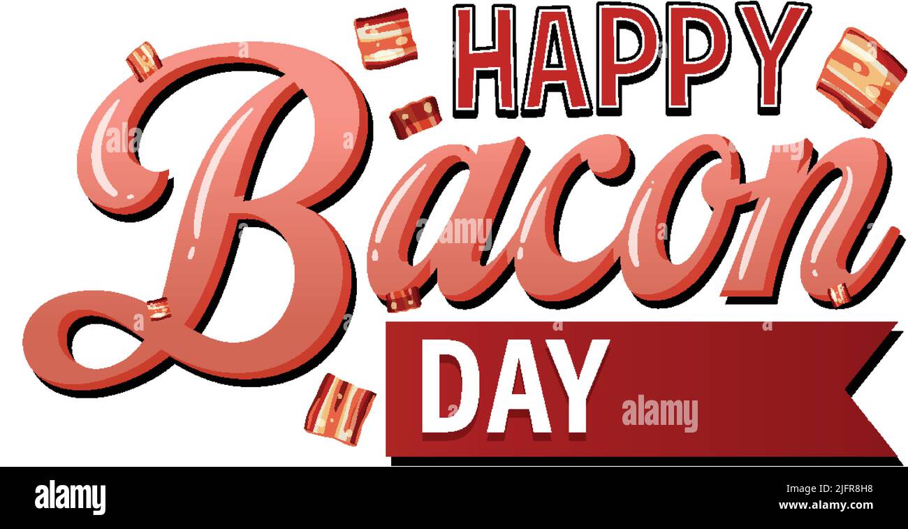 Banner of International bacon day illustration Stock Vector Image & Art ...