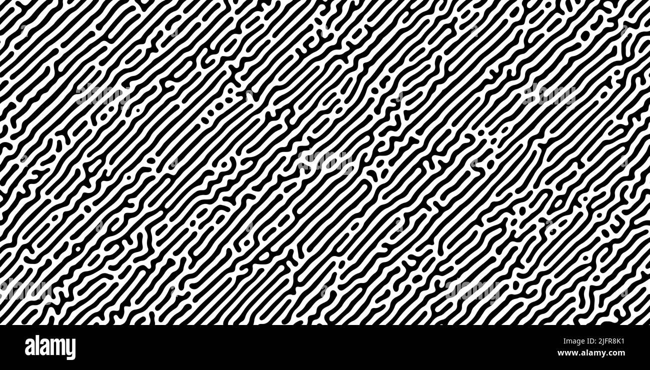 Turing reaction diffusion monochrome seamless pattern with directional ...