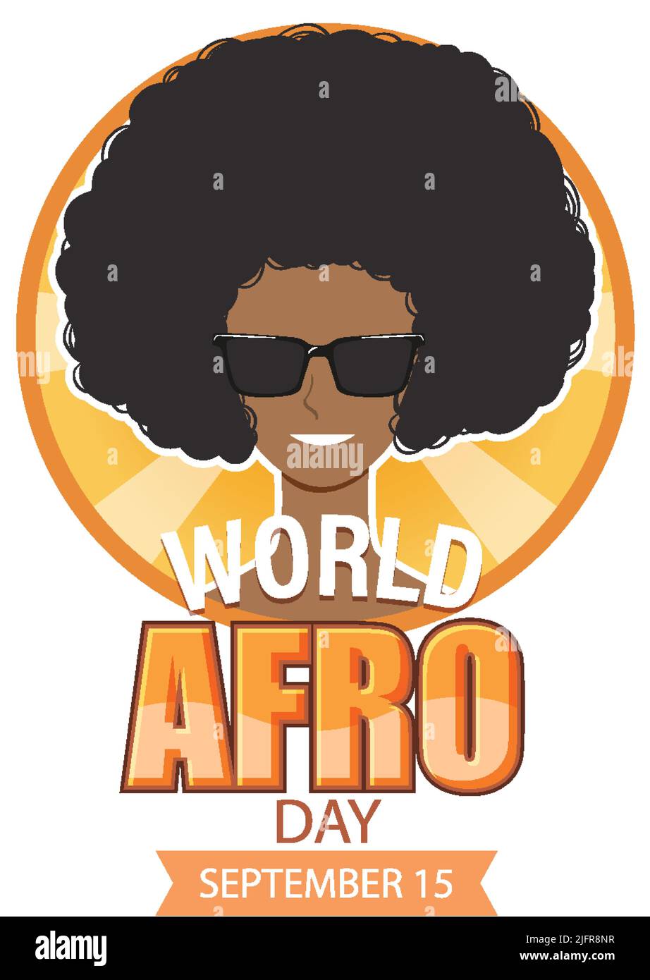 World Afro Day September 15 Banner Design illustration Stock Vector ...