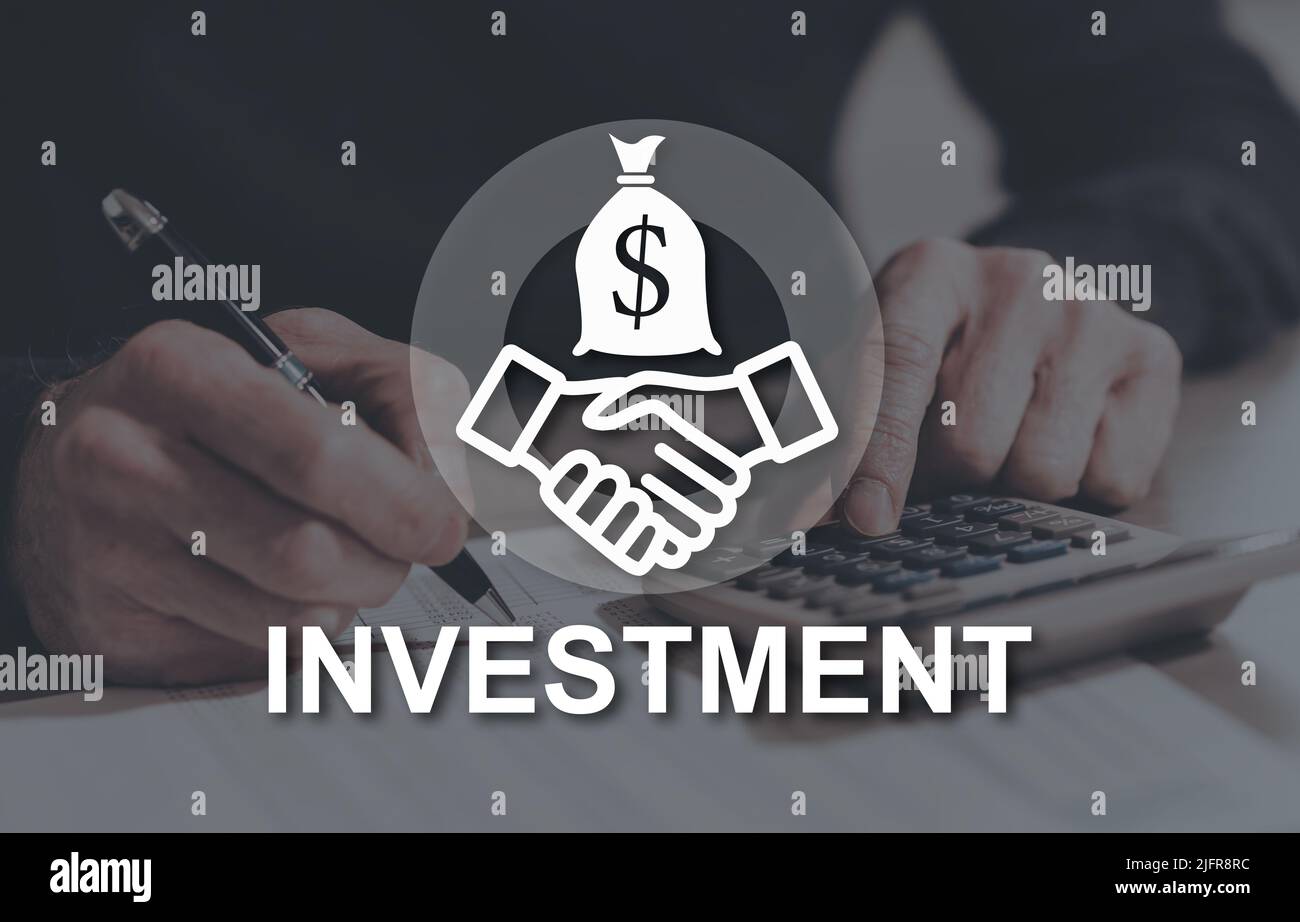 Investment concept illustrated by a picture on background Stock Photo ...