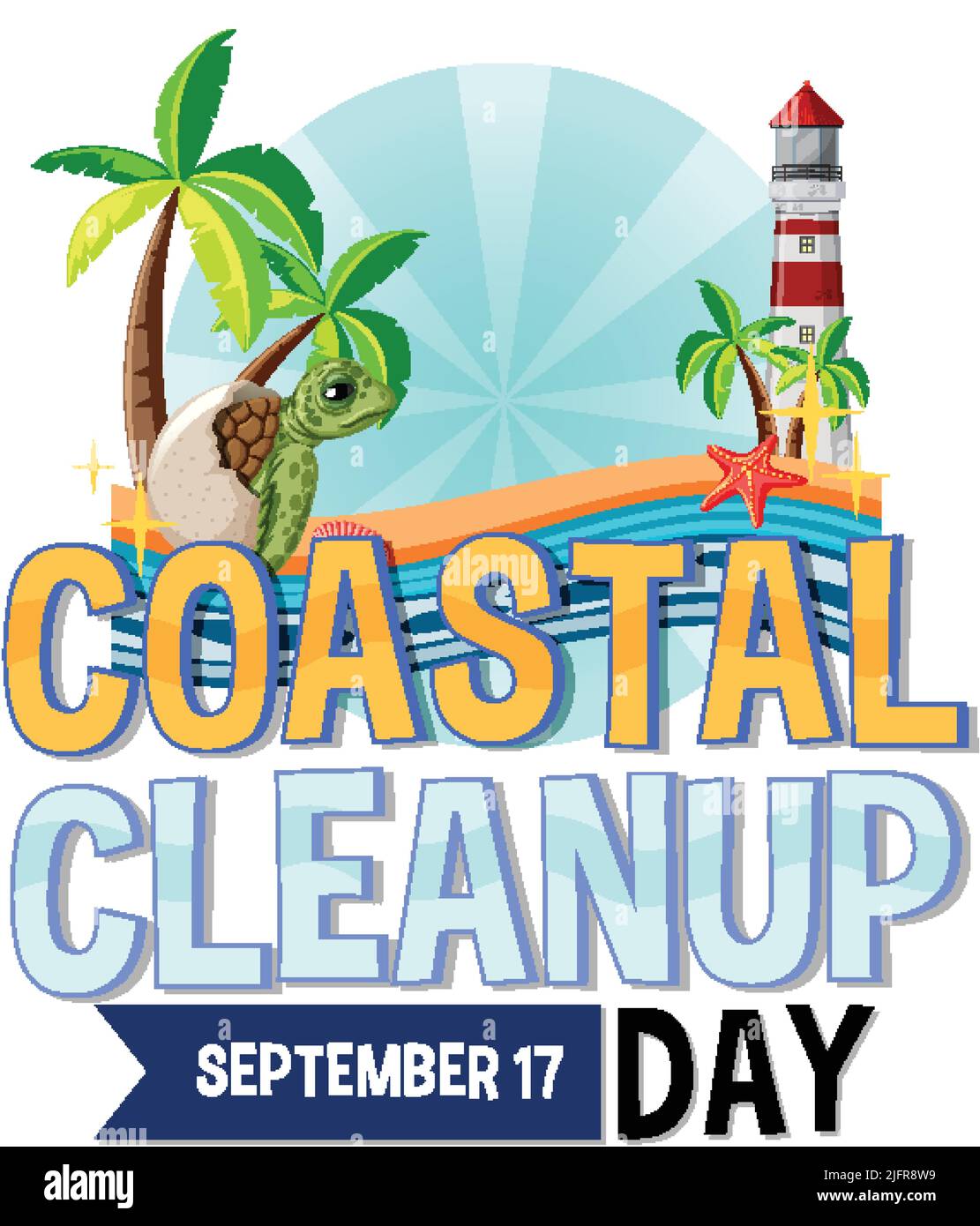 International Coastal Cleanup Day Banner Design illustration Stock ...
